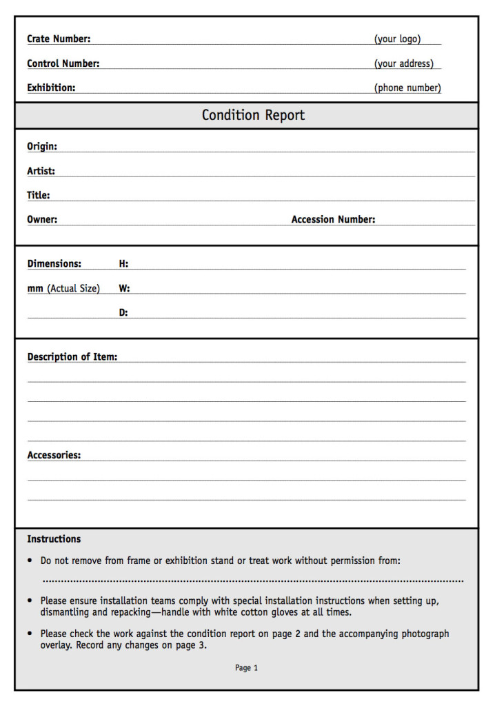Collection Surveys and Condition Reporting | reCollections